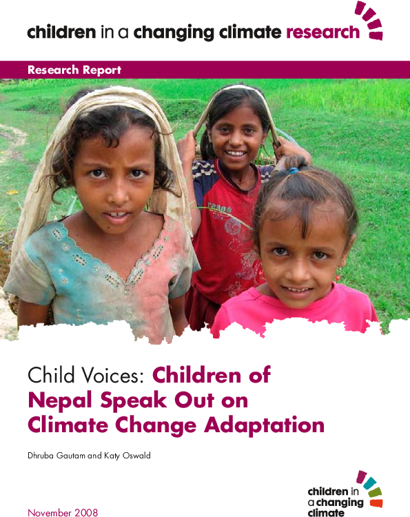 Child Voices: Children of Nepal Speak Out on Climate Change Adaptation | Save the Children’s ...